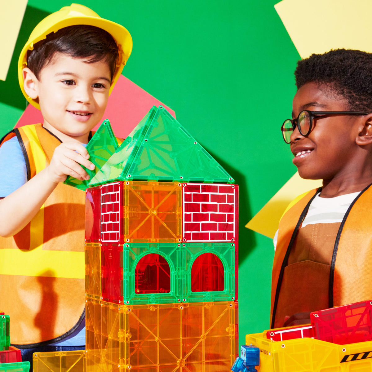 MAGNA-TILES® Builder XL 50-Piece Set – Large Magnetic Building Tiles ...