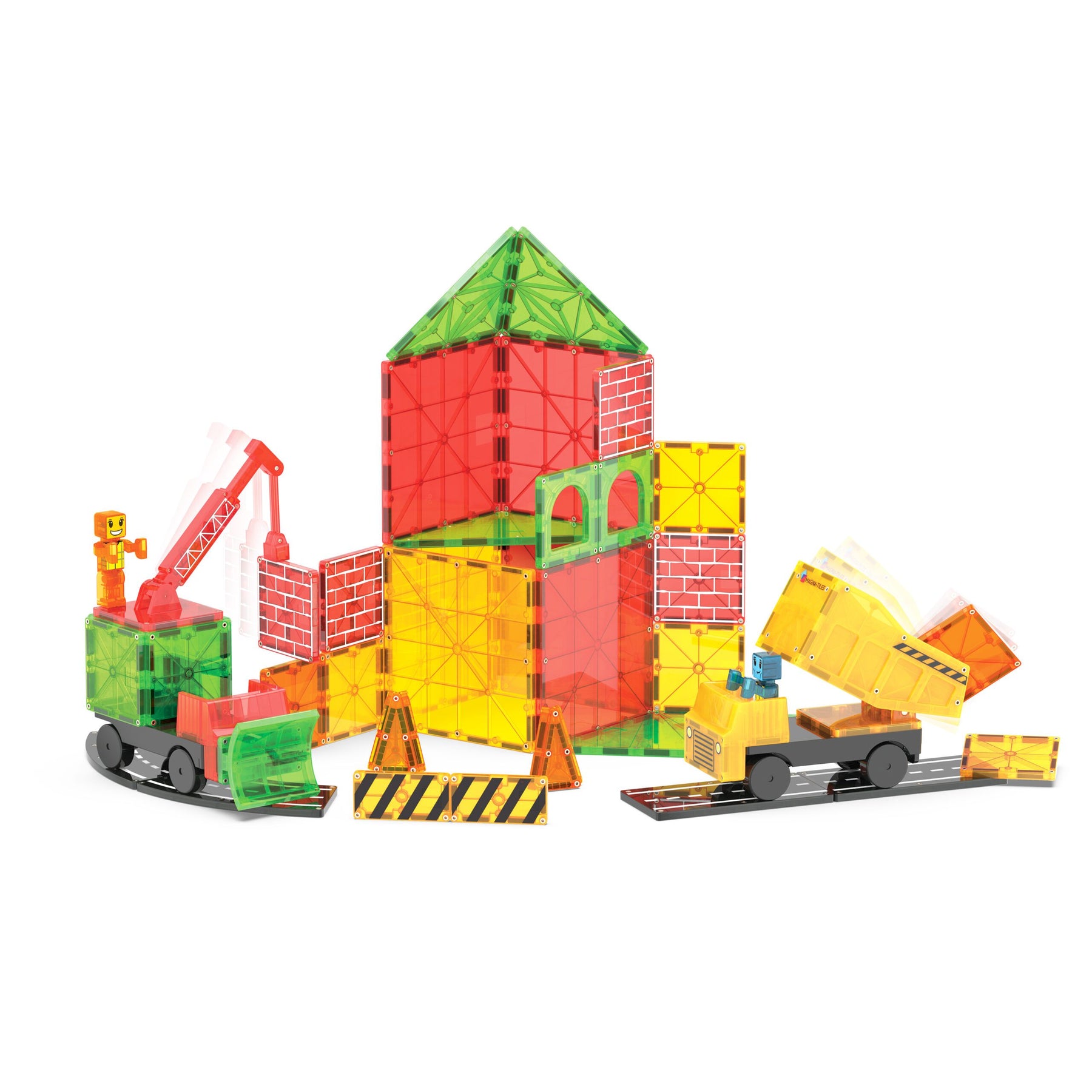 MAGNA-TILES® Builder XL 50-Piece Set – Large Magnetic Building Tiles ...