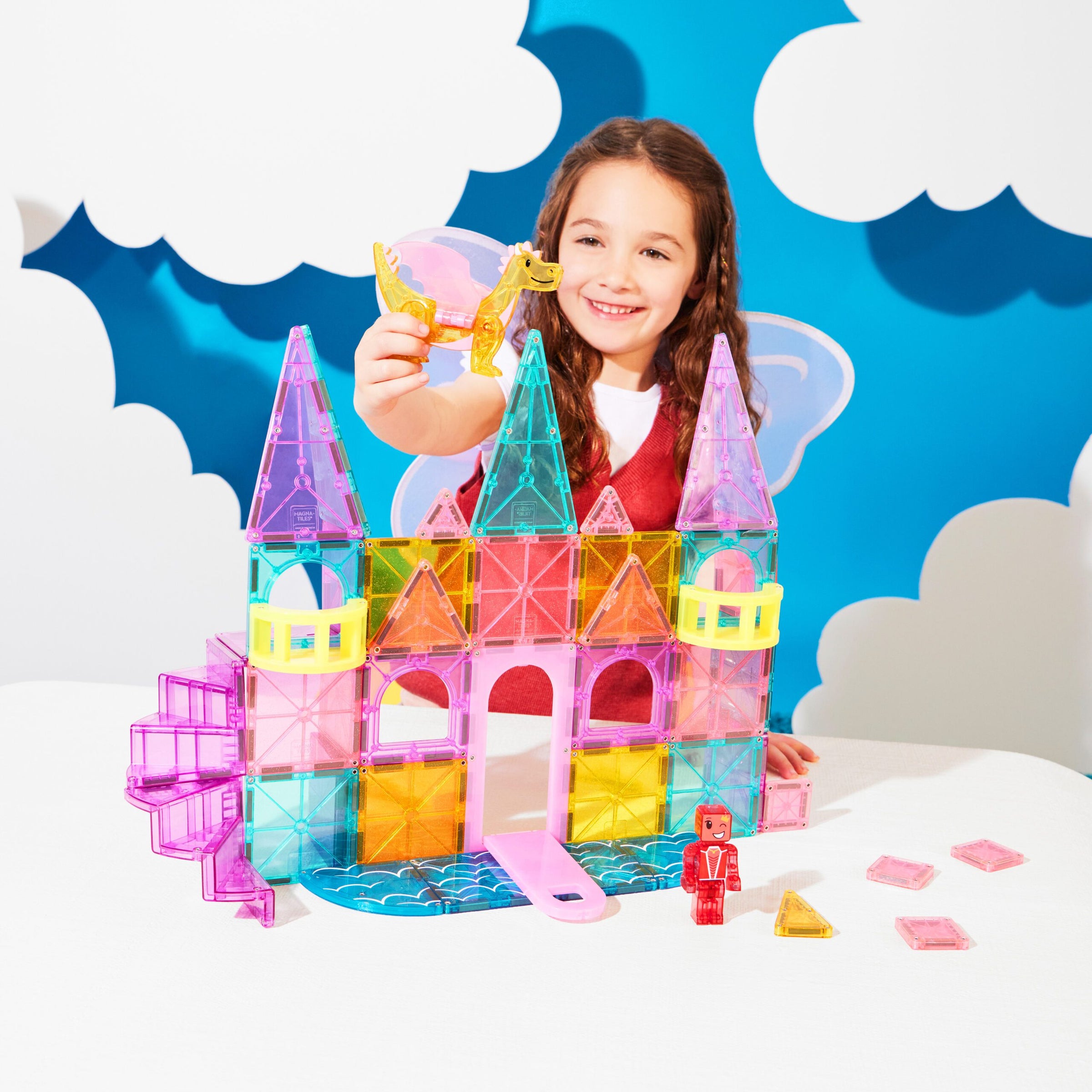 MAGNA-TILES® Castle DLX 48-Piece Set – Magnetic Building Set – MAGNA TILES