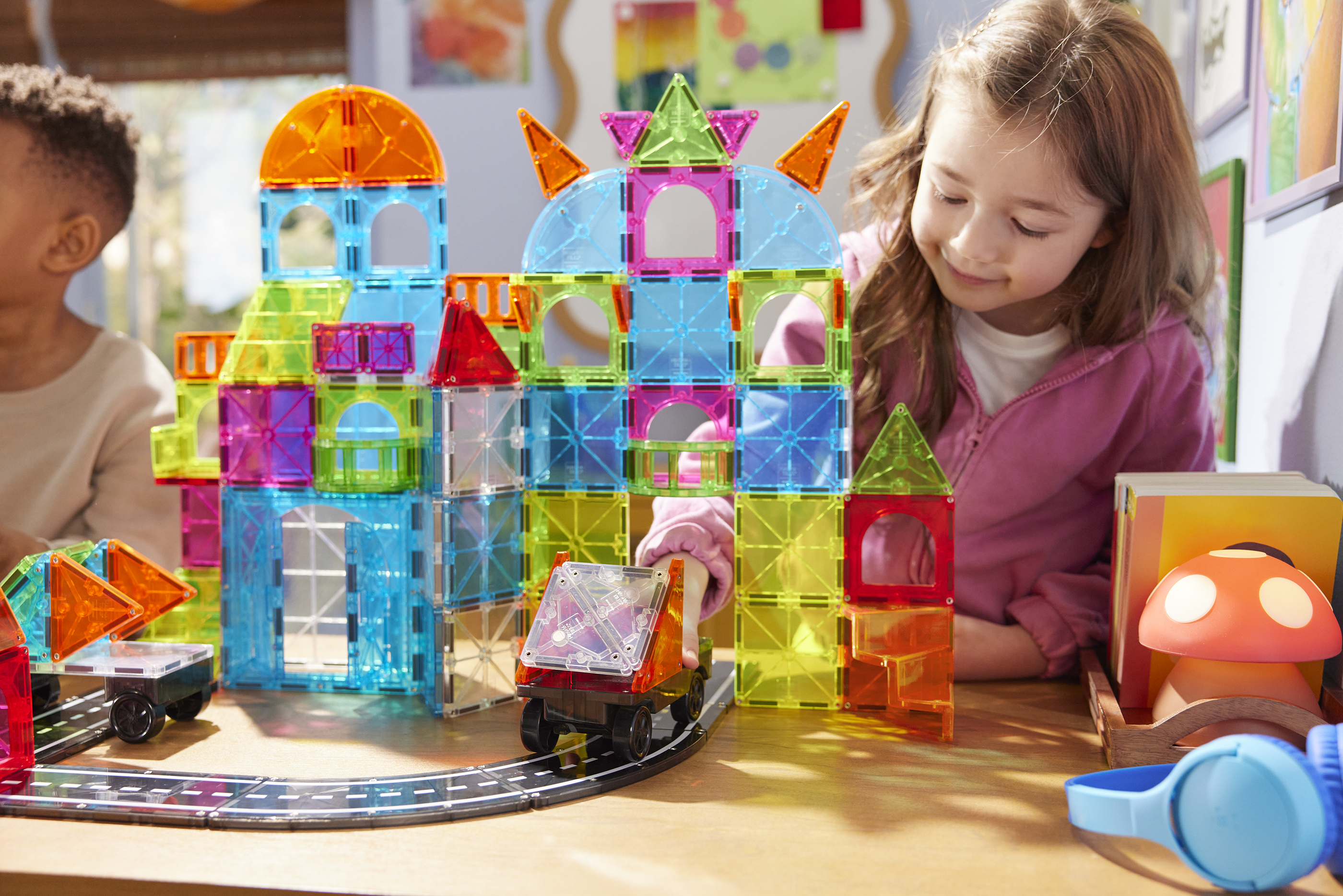 MAGNA-TILES® City Center™ – 110-Piece Magnetic Building Set for Kids ...