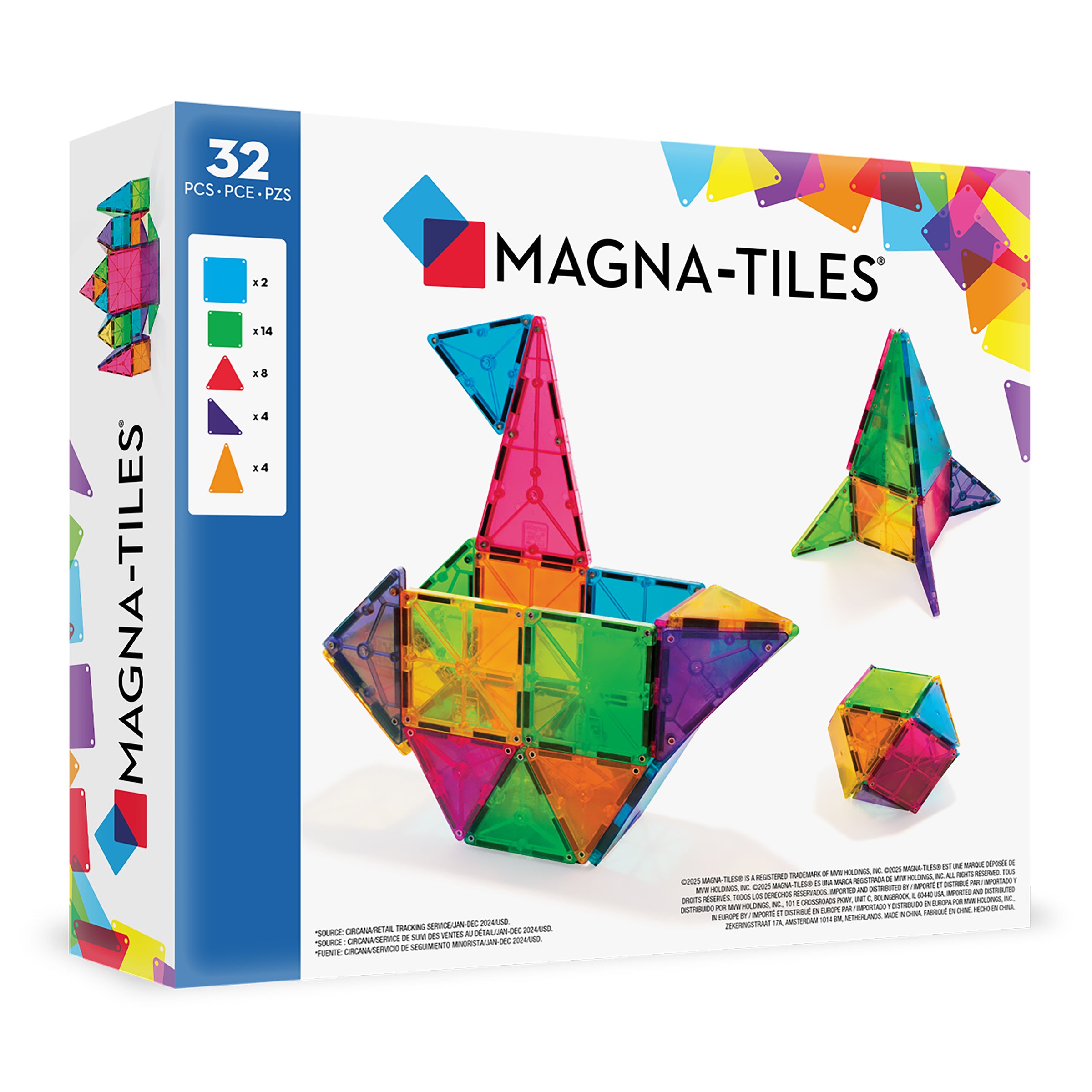 MAGNA-TILES® Classic 32-Piece Set – Magnetic Building Tiles – MAGNA TILES