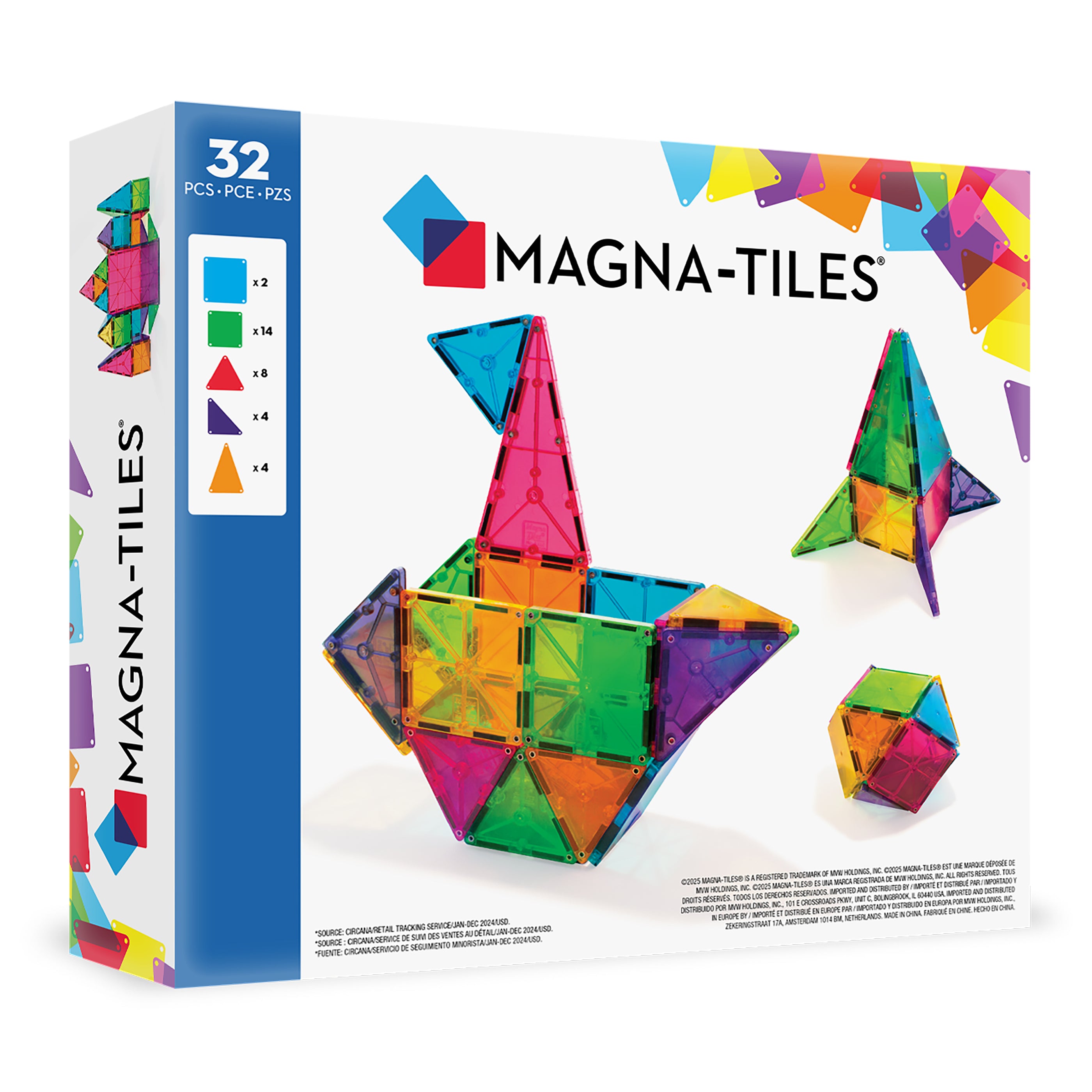 MAGNA-TILES® Classic 32-Piece Set – Magnetic Building Tiles – MAGNA TILES