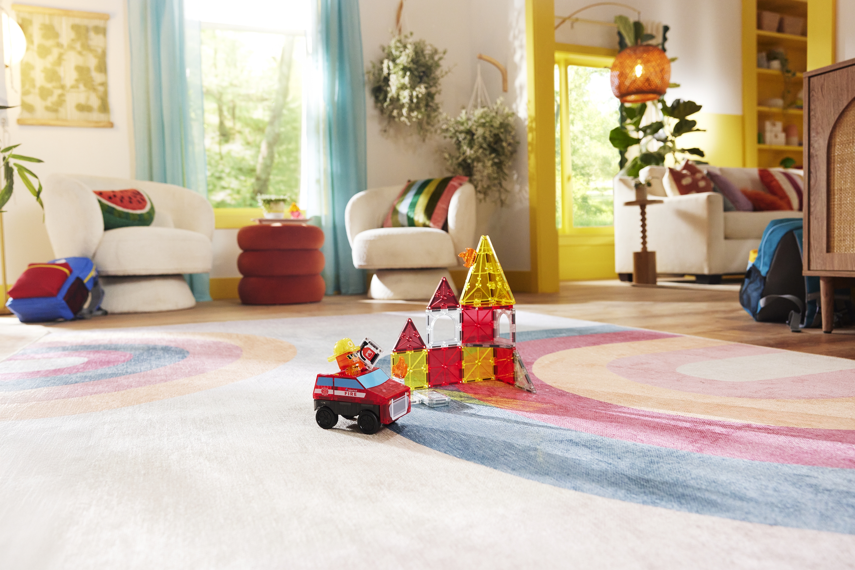 MAGNA-TILES® Fire Rescue 27-Piece Set – Magnetic Building Toy – MAGNA TILES