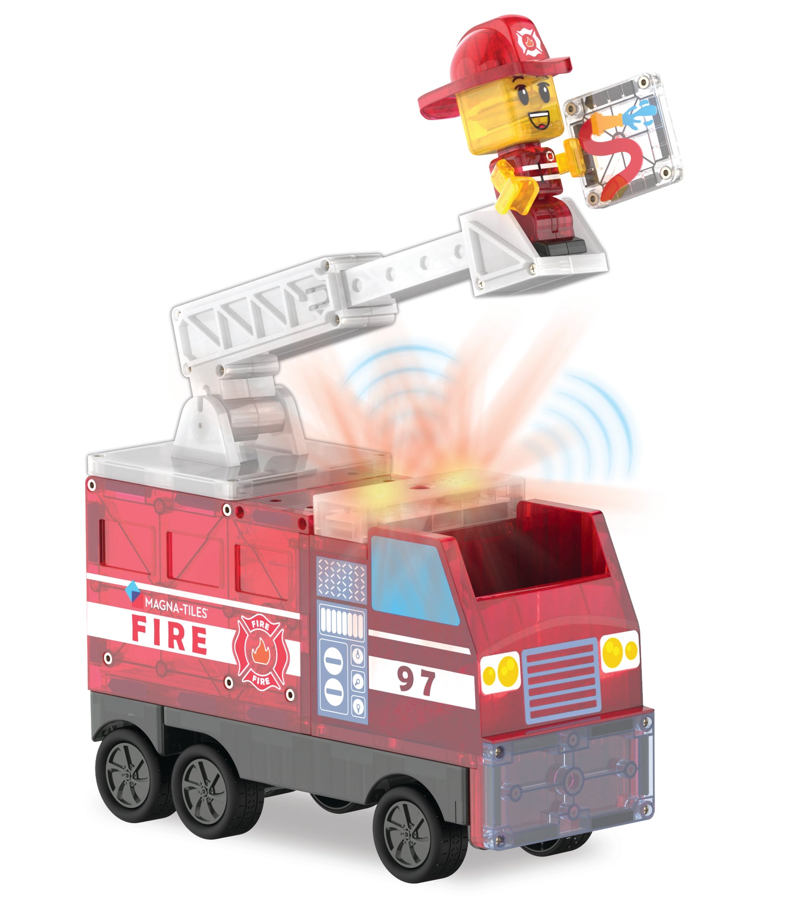 MAGNA-TILES® Fire Station 50-Piece Set – Magnetic Building Toy – MAGNA ...