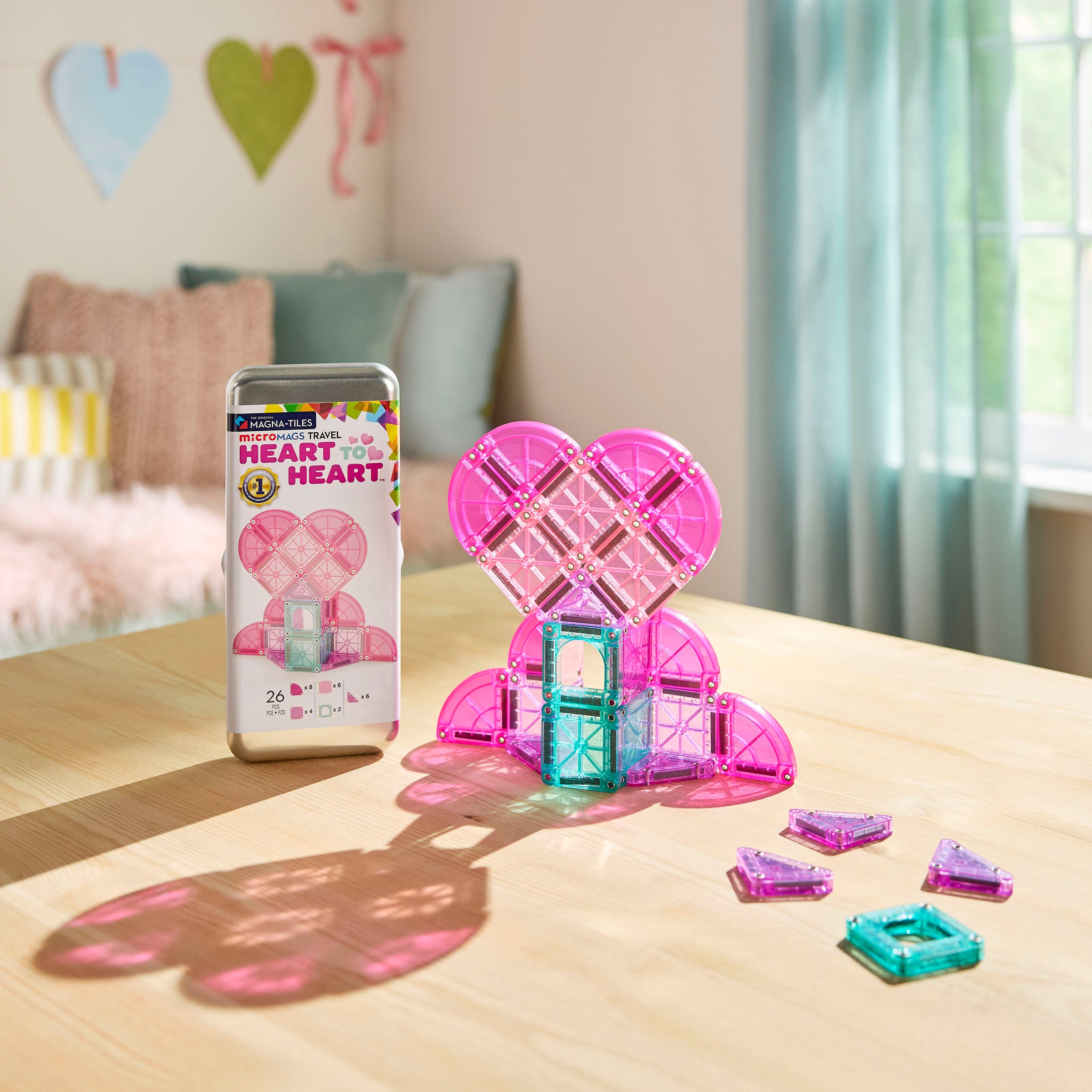 Buy MAGNA-TILES® microMAGS Heart to Heart 26 Piece Travel Set for Kids