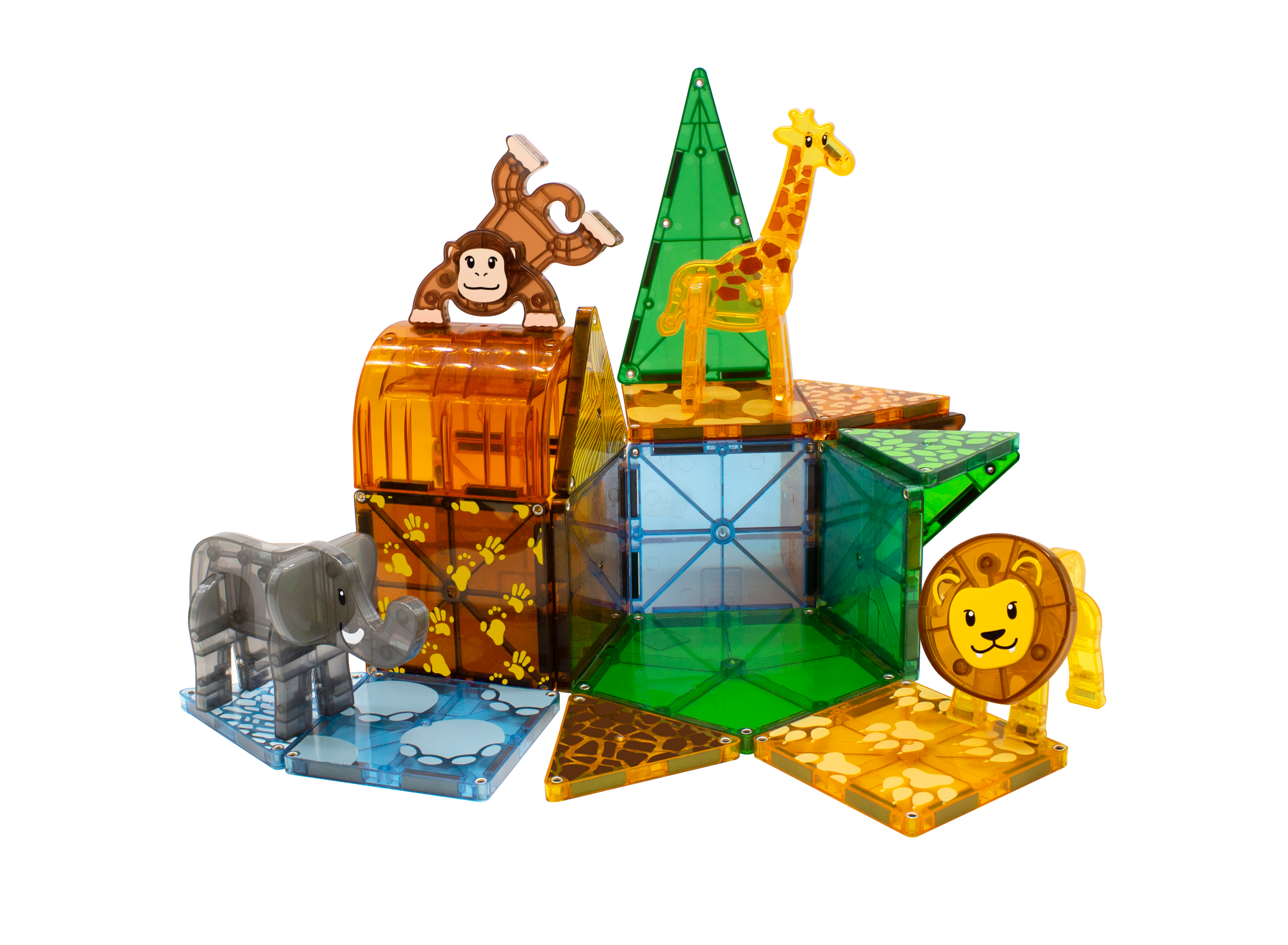 MAGNA-TILES® Safari Animals 25-Piece Set – Magnetic Animal Toy Set ...