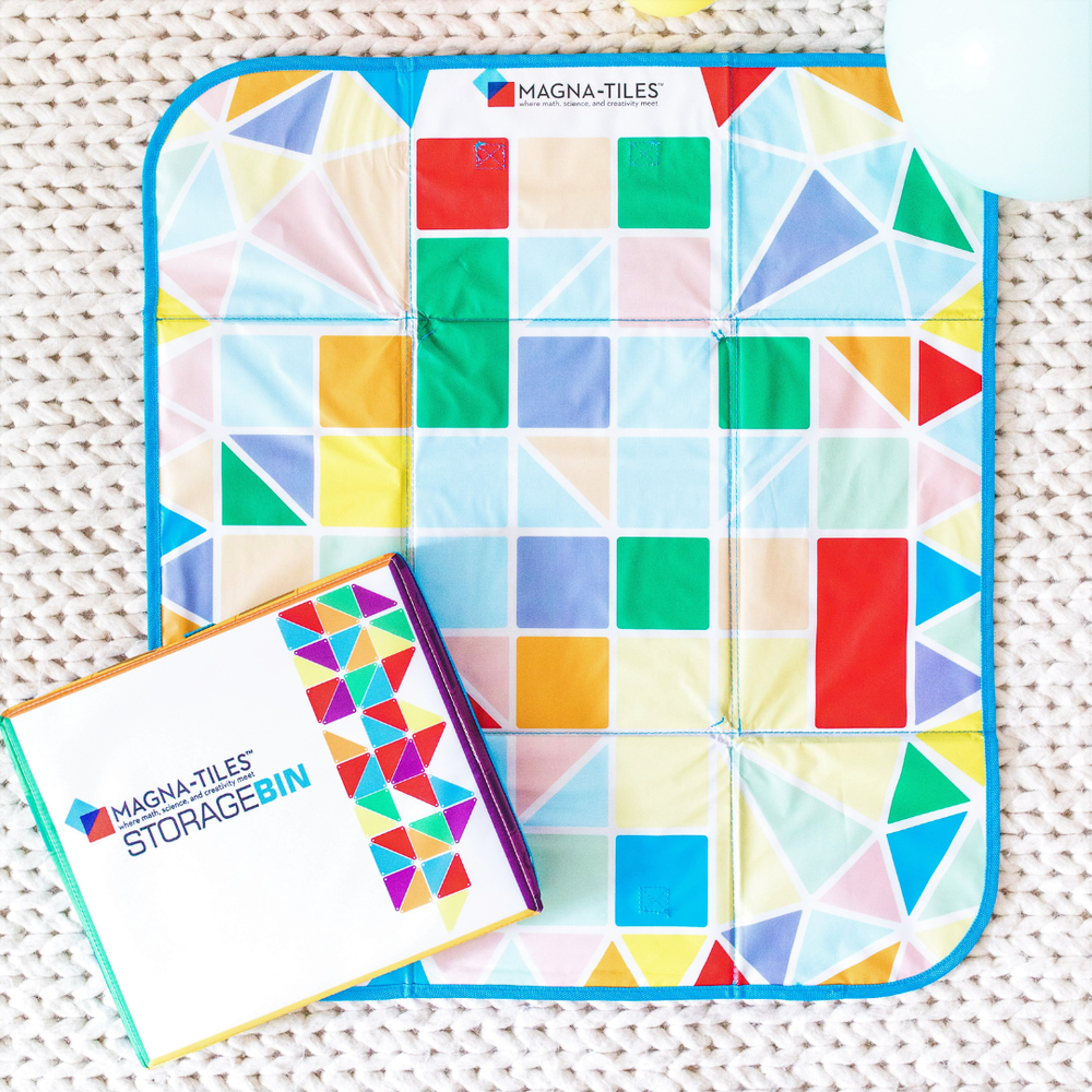 MAGNA-TILES® Storage Bin & Interactive Play Mat – Organize & Play ...